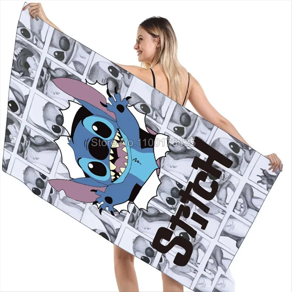 Lovely-Stitch-Design-Bath-Towel-Animation-Decoration-3D-Digital-Print ...