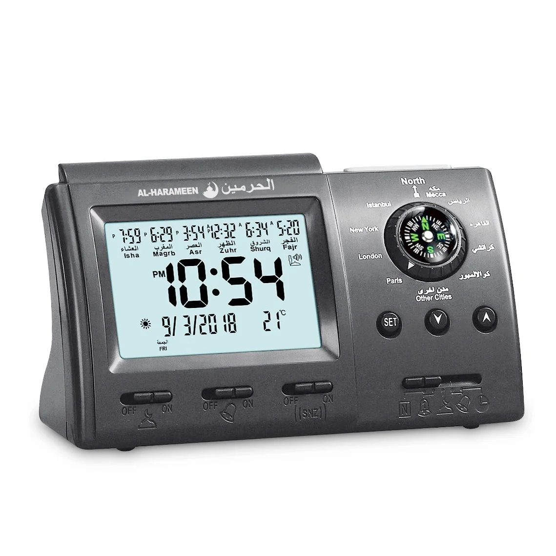 Azan-Clock-with-Prayer-Reminder-Daily-Alarm-Qibla-Direction-Hijri ...