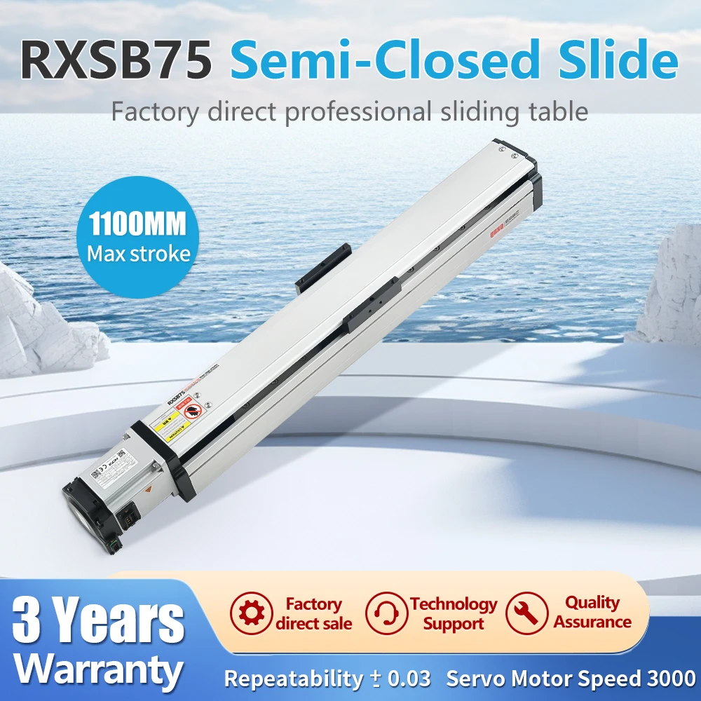 RXSB75-Linear-Guides-Ball-Bearing-Slide-Semi-Closed-Screw-Load-40Kg-Cnc ...