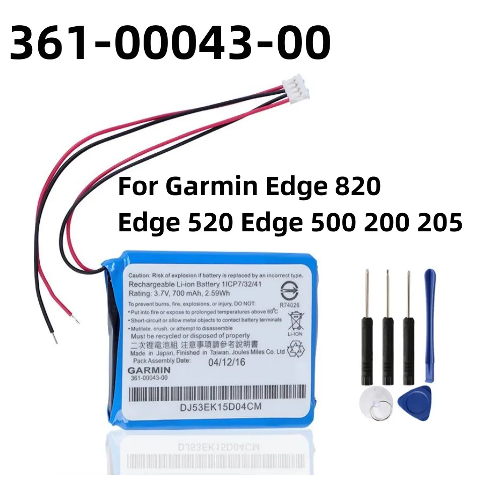 Garmin edge820 Edge 520 Plus 500 205 200 820 520用の元の交換用バッテリー,361 00043 ...