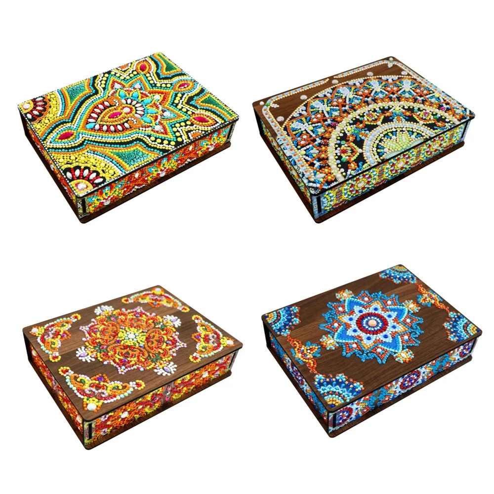 New Diamond Painting Jewelry Box Set Wooden Box Diamond Mosaic ...