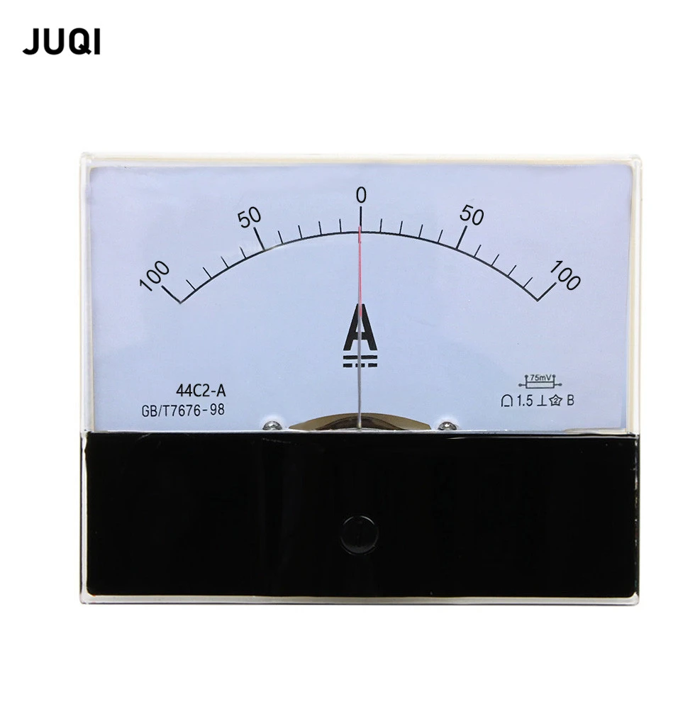 44C2 DC /75mv Amperemeter Gauge Analog Panel AMP Current Meter50A 0 50A ...
