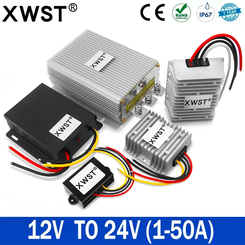 Power-Supply-Converter-12V-TO-24V-Boost-DC-DC-Voltage-Regulator-1-50A ...