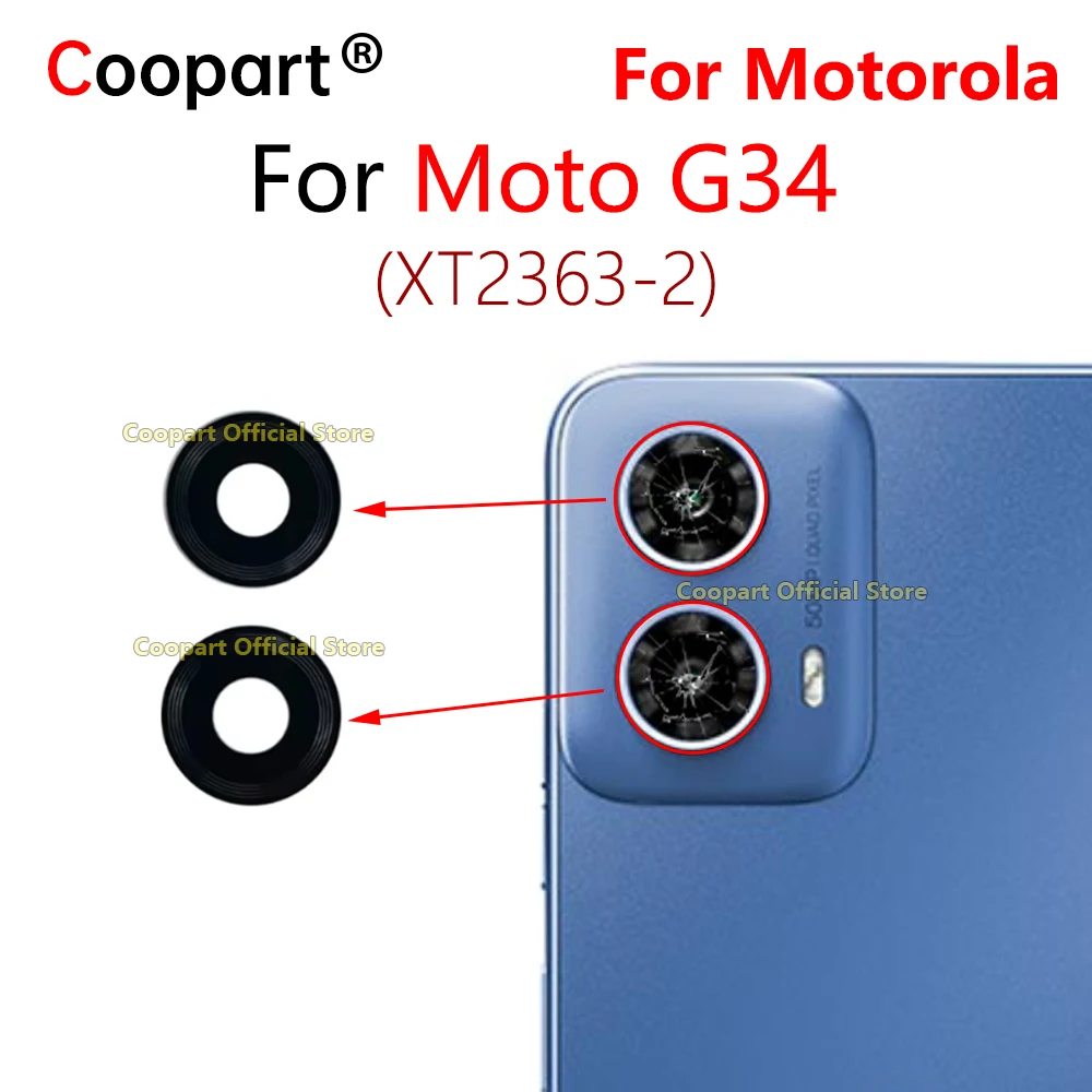New Coopart Back Rear Camera Lens Glass Cover For Motorola Moto G34 ...