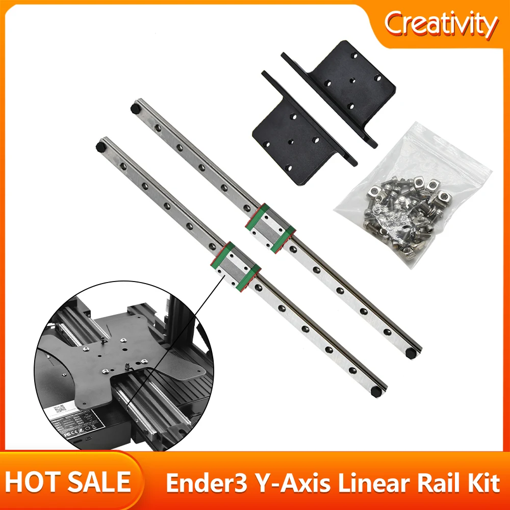 Ender3 pro/ender 3 v2 upgrade Y AXIS linear schienen kit mgn12h 300mm länge dual linear schiene ...