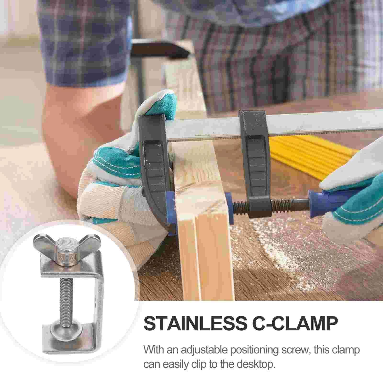 Stainless-Steel-C-Clamp-Wood-Clamps-Tiger-Clamp-Heavy-Duty-Wood-Working ...