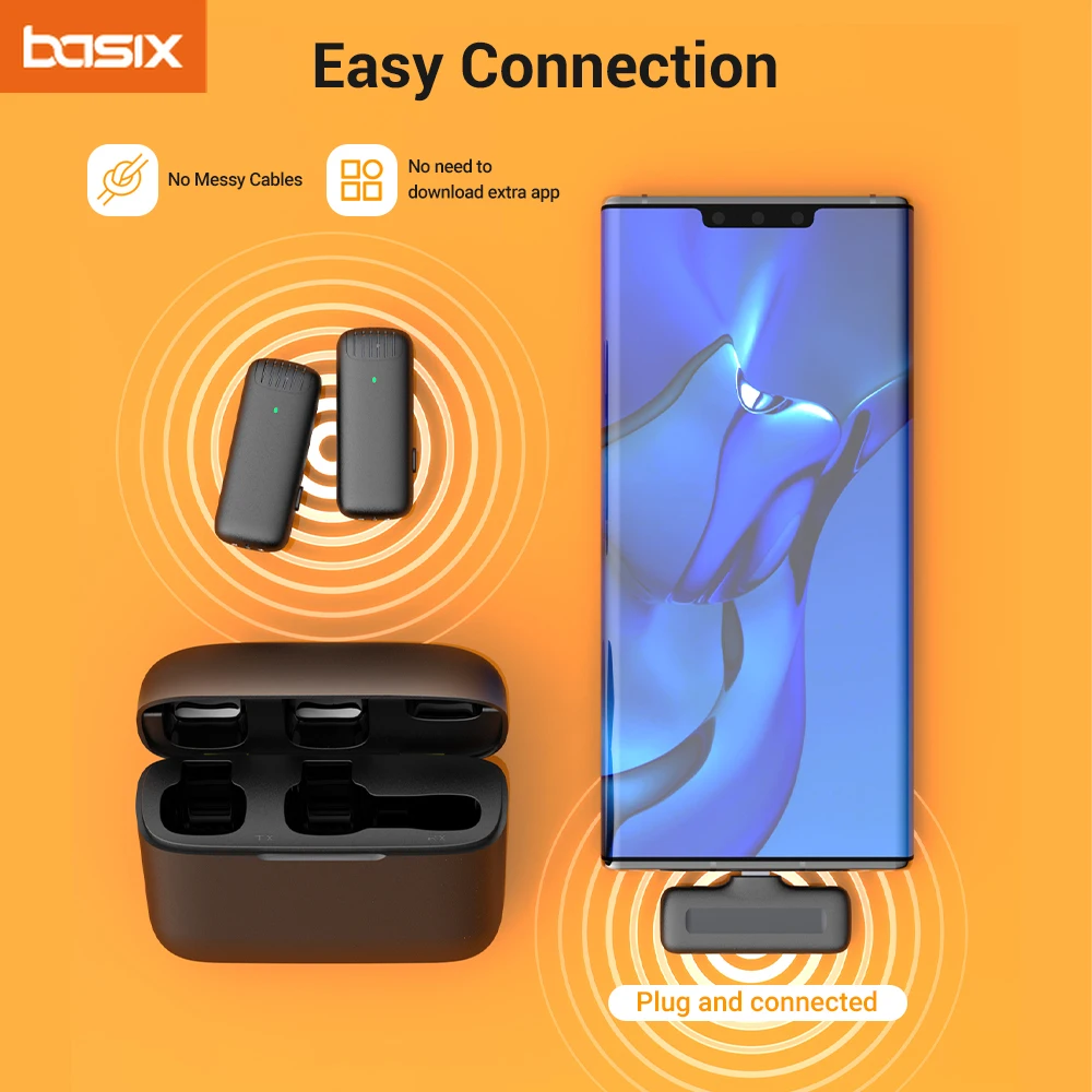 Basix-2-4G-Wireless-Stereo-Lavalier-Microphone-with-charging-case-for-Live-Interview-Outdoor ...