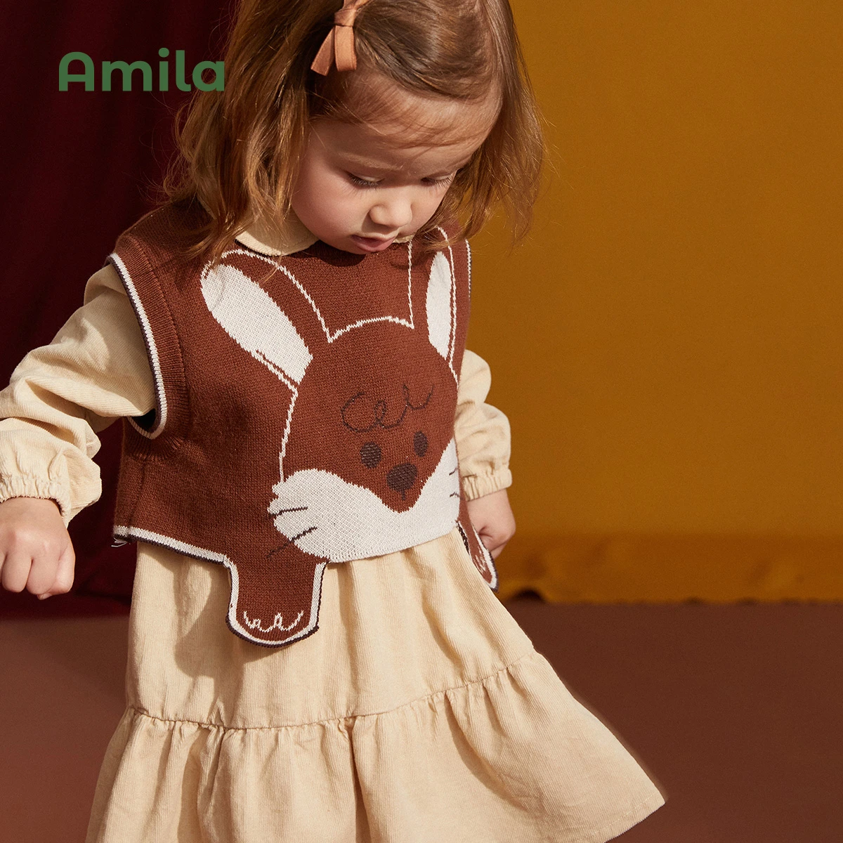 Amila Baby Dress Two Pieces Set 2022 Autumn New Sweet Style For Girls ...