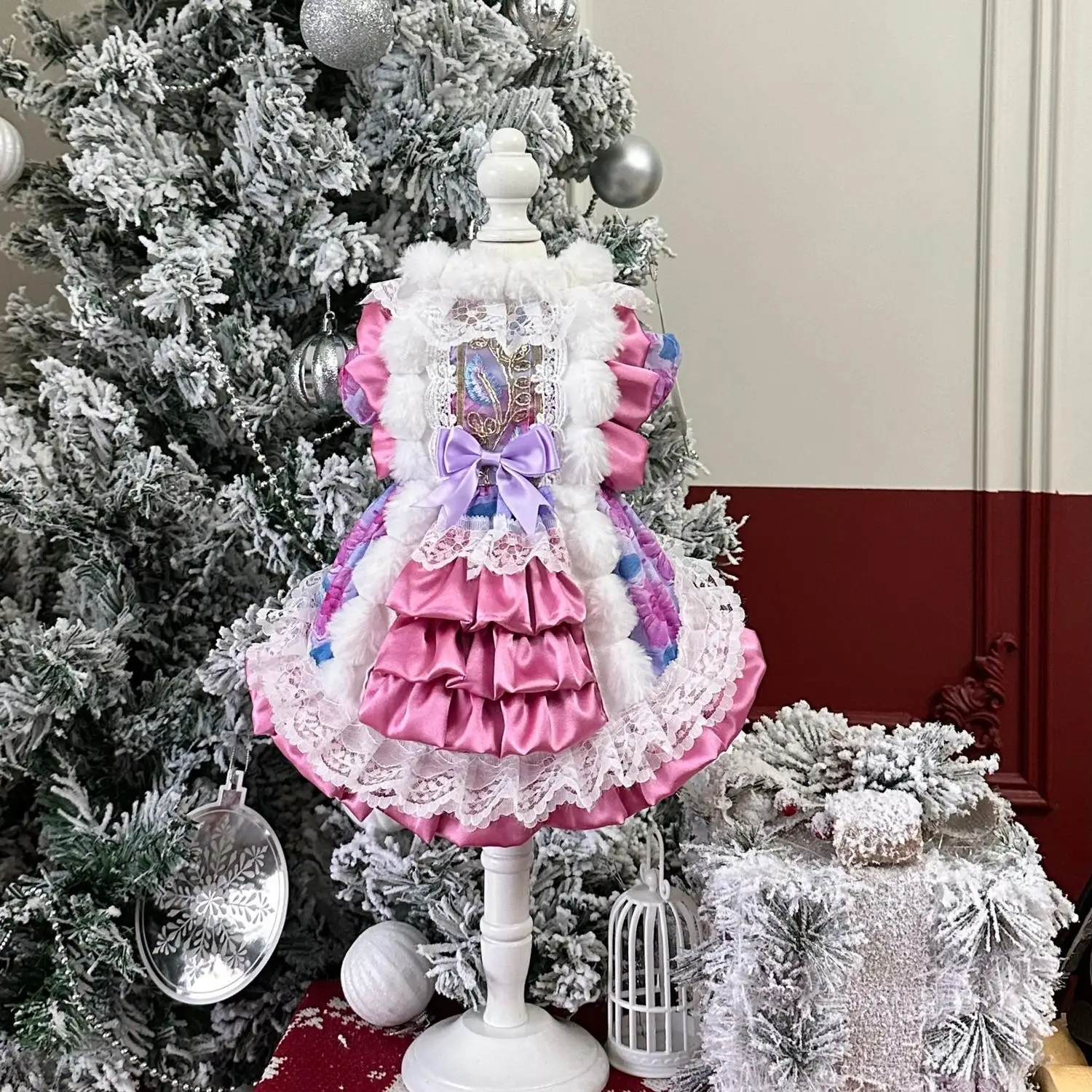 Autumn Winter Retro Pet Dog Clothes Luxury Handmade Puppy Coat Skirts ...