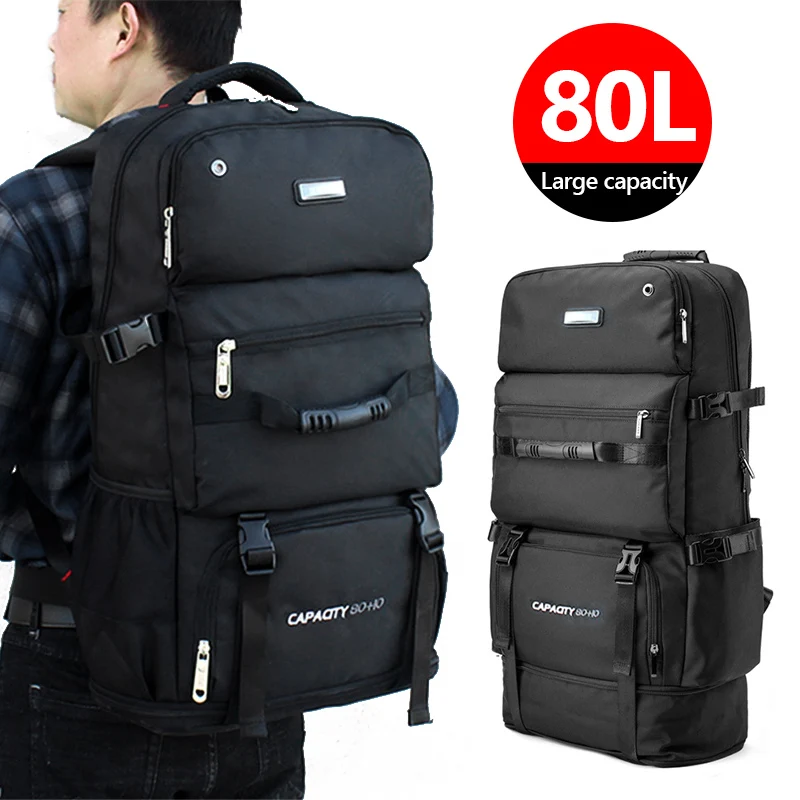 60L-80L-Nylon-Travel-Backpack-Camping-Bag-Outdoor-Luggage-Bags-For-Men ...