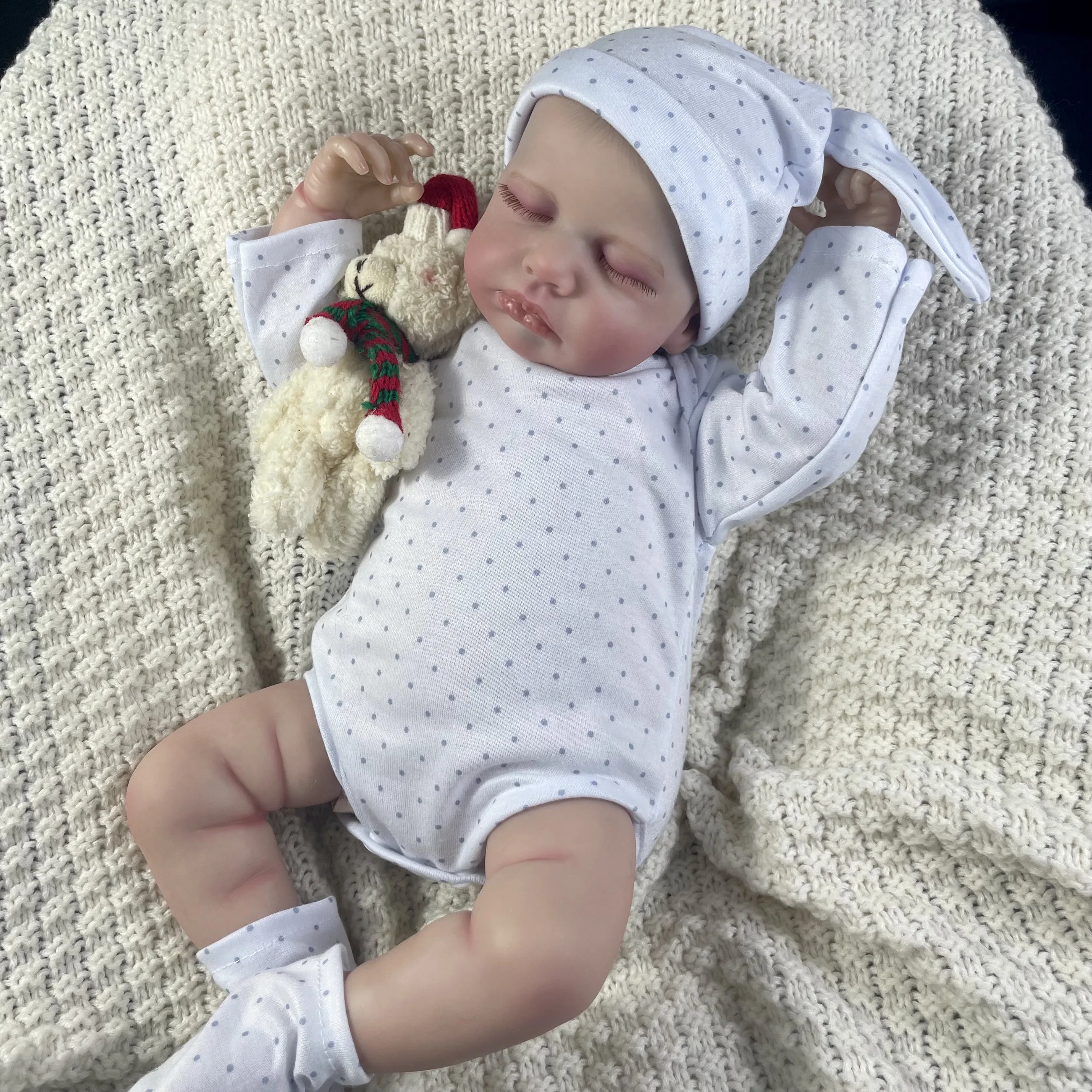 50CM Lifelike Finished Reborn Dolls LouLou Silicone Vinyl Newborn 3D ...