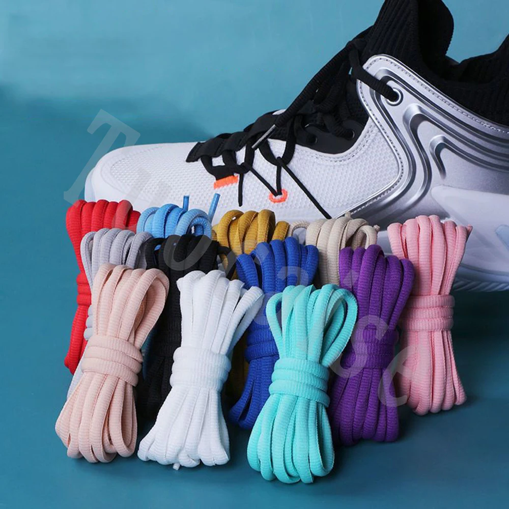 1 Pair Oval Shoe Laces 20 Color Half Round Athletic Shoelaces for Sport ...