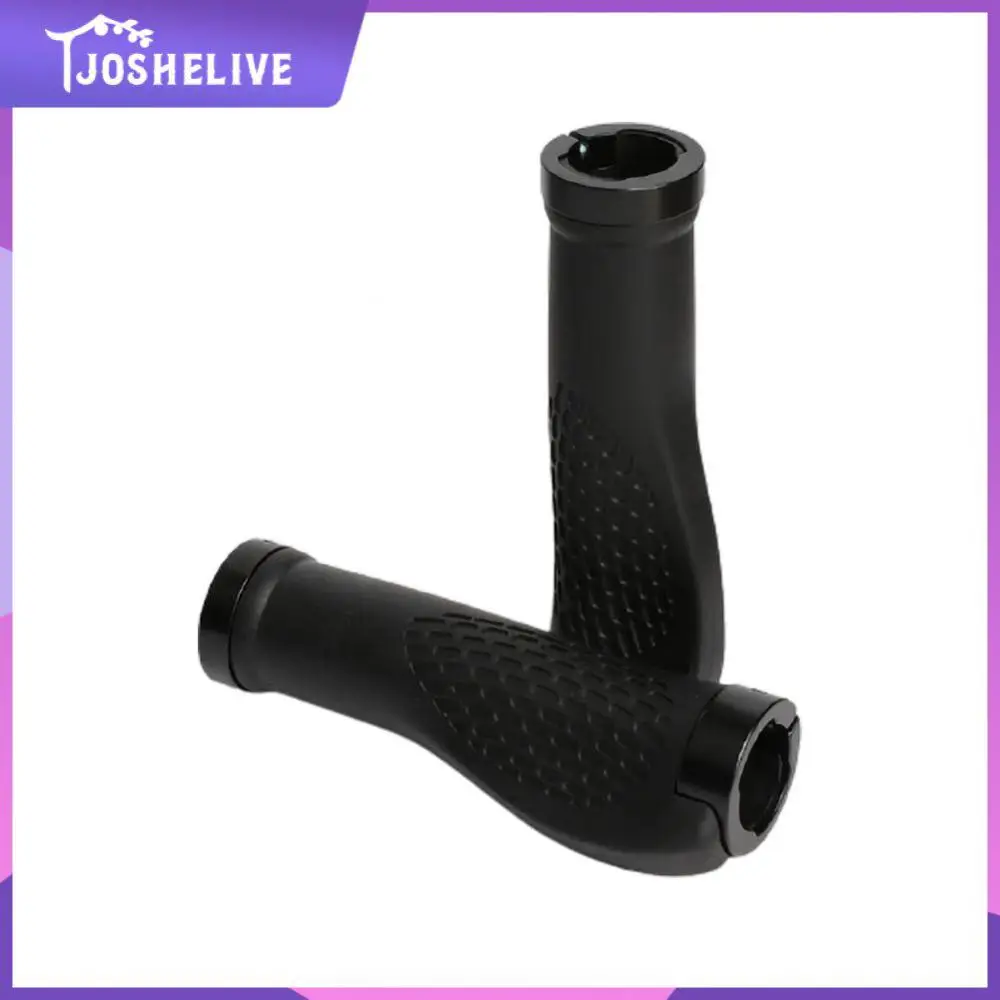 Grips-Rubber-MTB-Grips-Alloy-Cuffs-Bilateral-Lock-Handle-Grip-Anti-skid ...