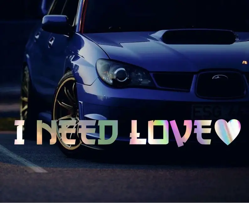 JDM I Need Love decal pegatinas para ventana de coche, calcomanías JDM ...