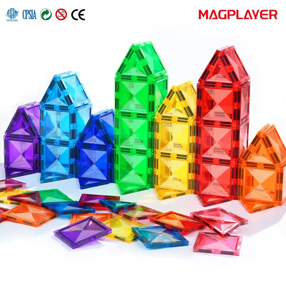 Magnet-Building-Blocks-3D-Diamond-Magnetic-Tiles-Construction-Stem ...