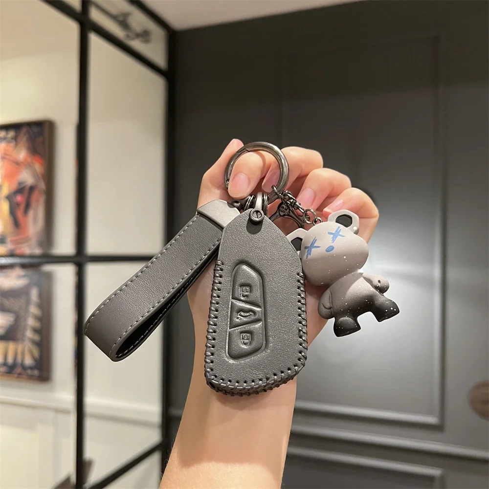 Leather-Car-Key-Case-Cover-Fob-Protector-for-VW-Volkswagen-Golf-8-MK8 ...