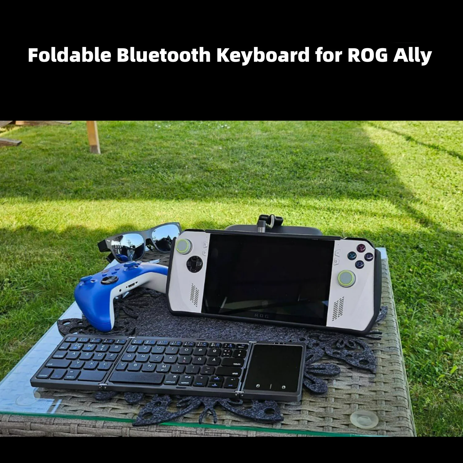 Foldable-Bluetooth-Keyboard-for-ROG-Ally-Tri-Folding-Wireless-Portable ...