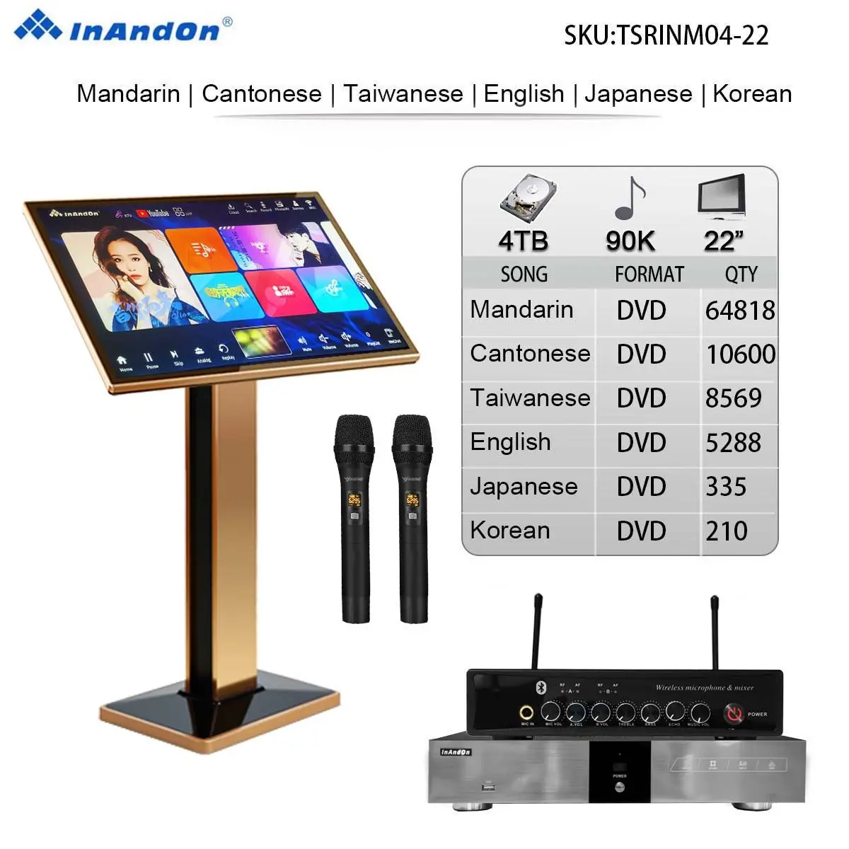 TSRINM04-4TB-90K-22-MIC-Inandon-Touch-Screen-Karaoke-System-Mixer ...
