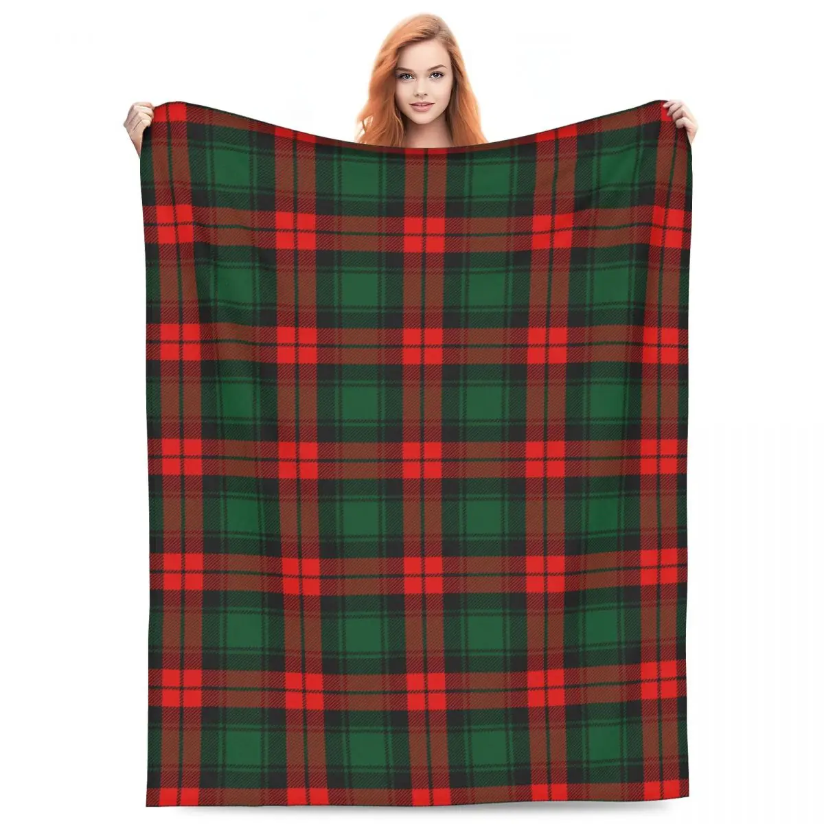 Christmas-Red-Green-Tartan-Plaid-Checkered-Blanket-Flannel-Textile ...