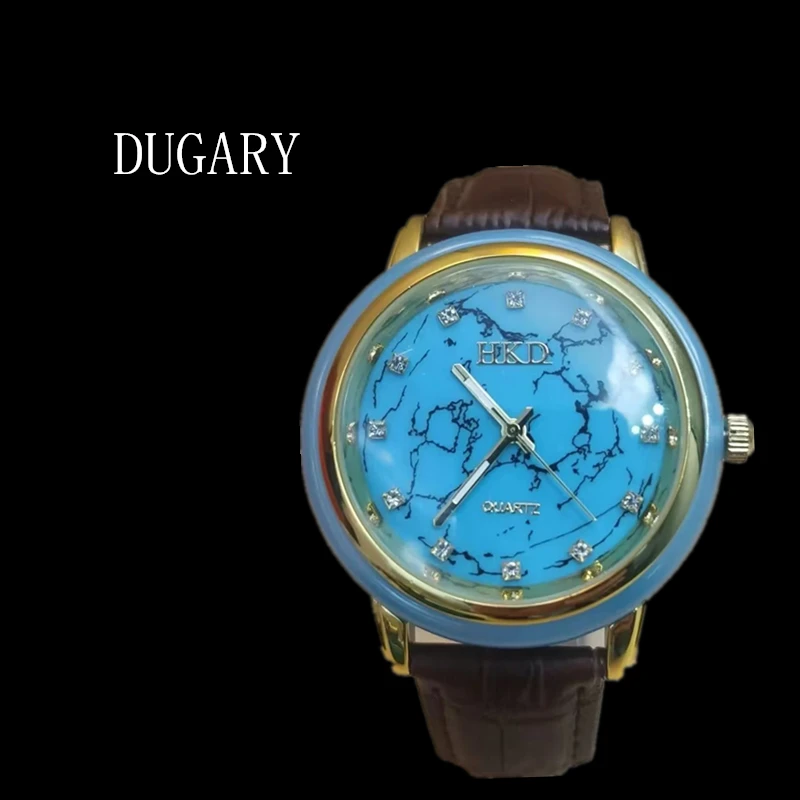 DUGARY-Fashion-quartz-watch-turquoise-for-men-43mm-Health-Wristwatch ...