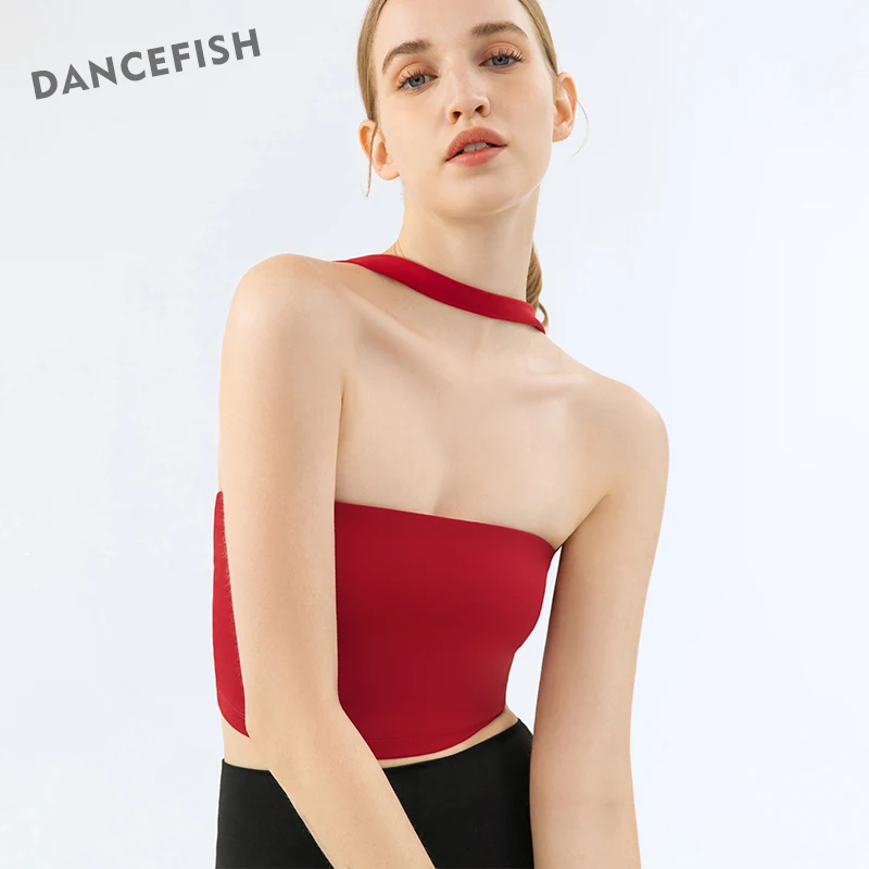 DANCEFISH Women Top Small Sexy Boob Tube Halter Design Fashion ...