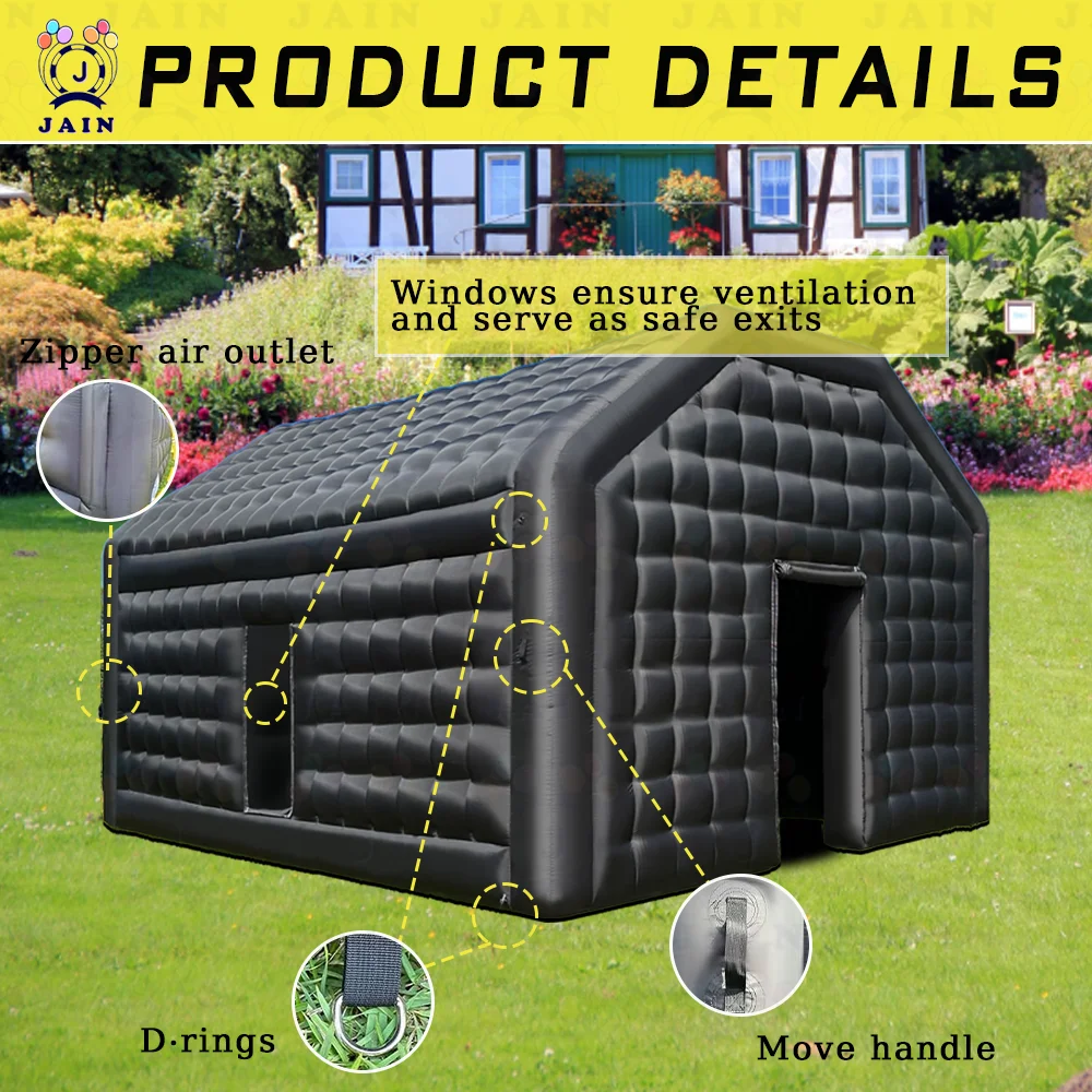 Inflatable-House-tent-with-blower-inflatable-cube-nightclub-tent-gazebo ...