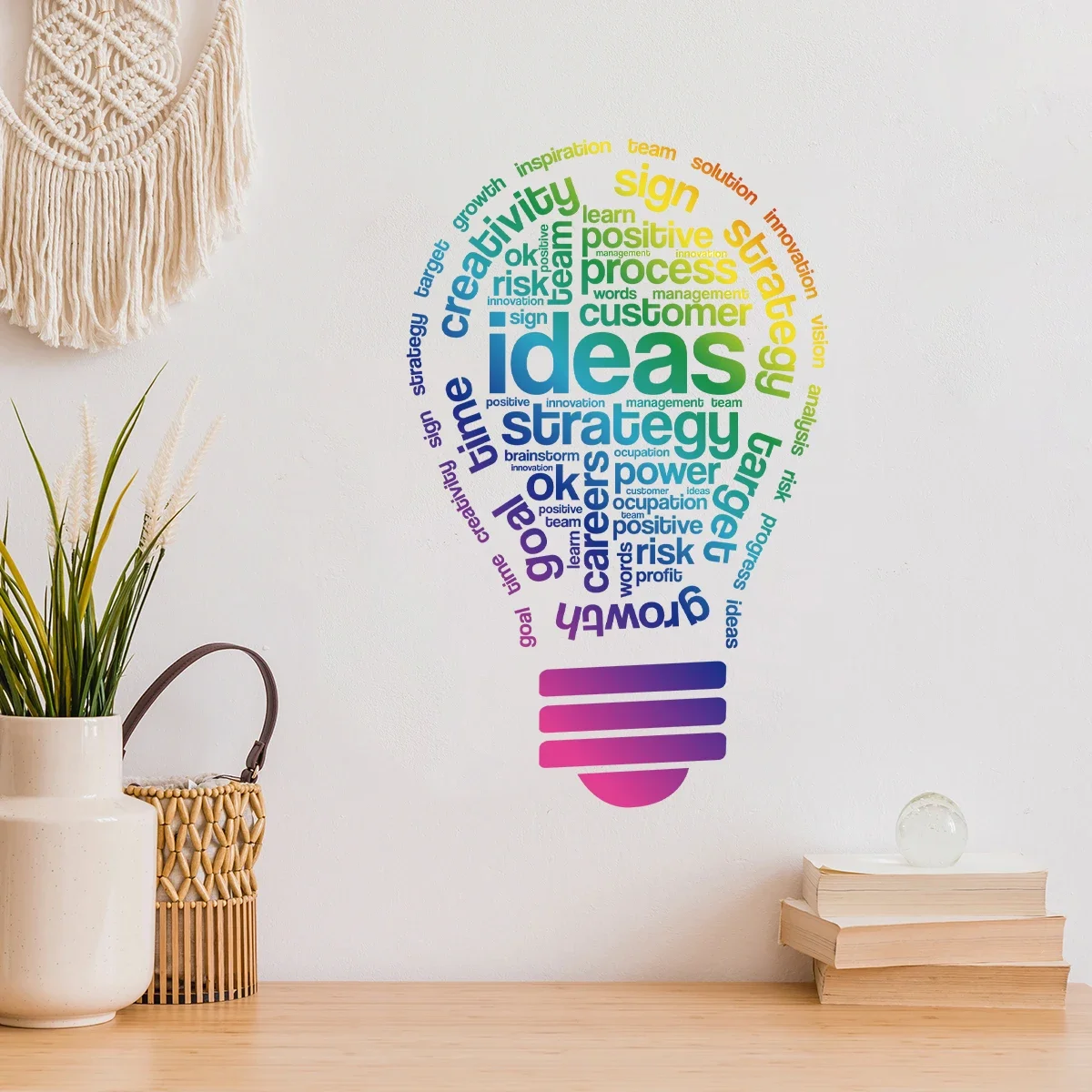 English-Light-Bulbs-Get-Inspiration-Creative-Wall-Stickers-for-Bedroom ...