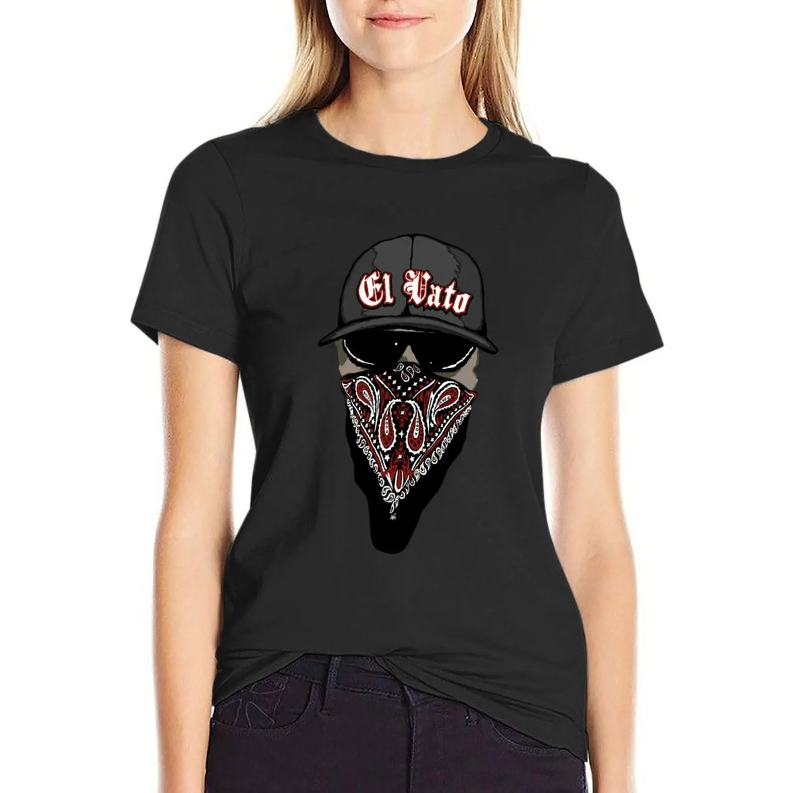 El-Vato-Disguise-T-Shirt-lady-clothes-Short-sleeve-tee-Aesthetic ...