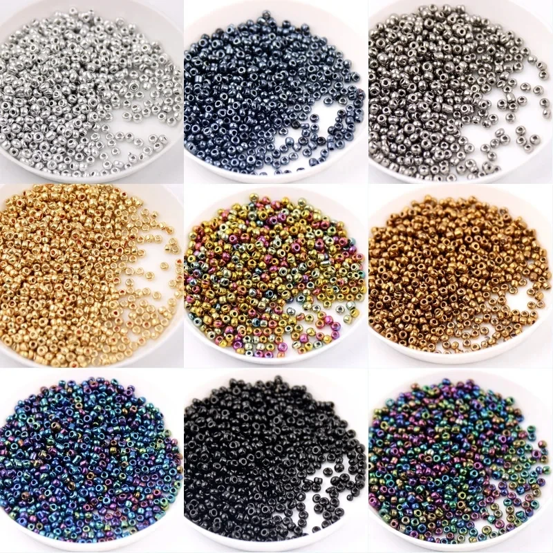 Size-2mm-3mm-4mm-Electroplating-Silver-Bronze-Metal-Color-Millet-Beads ...