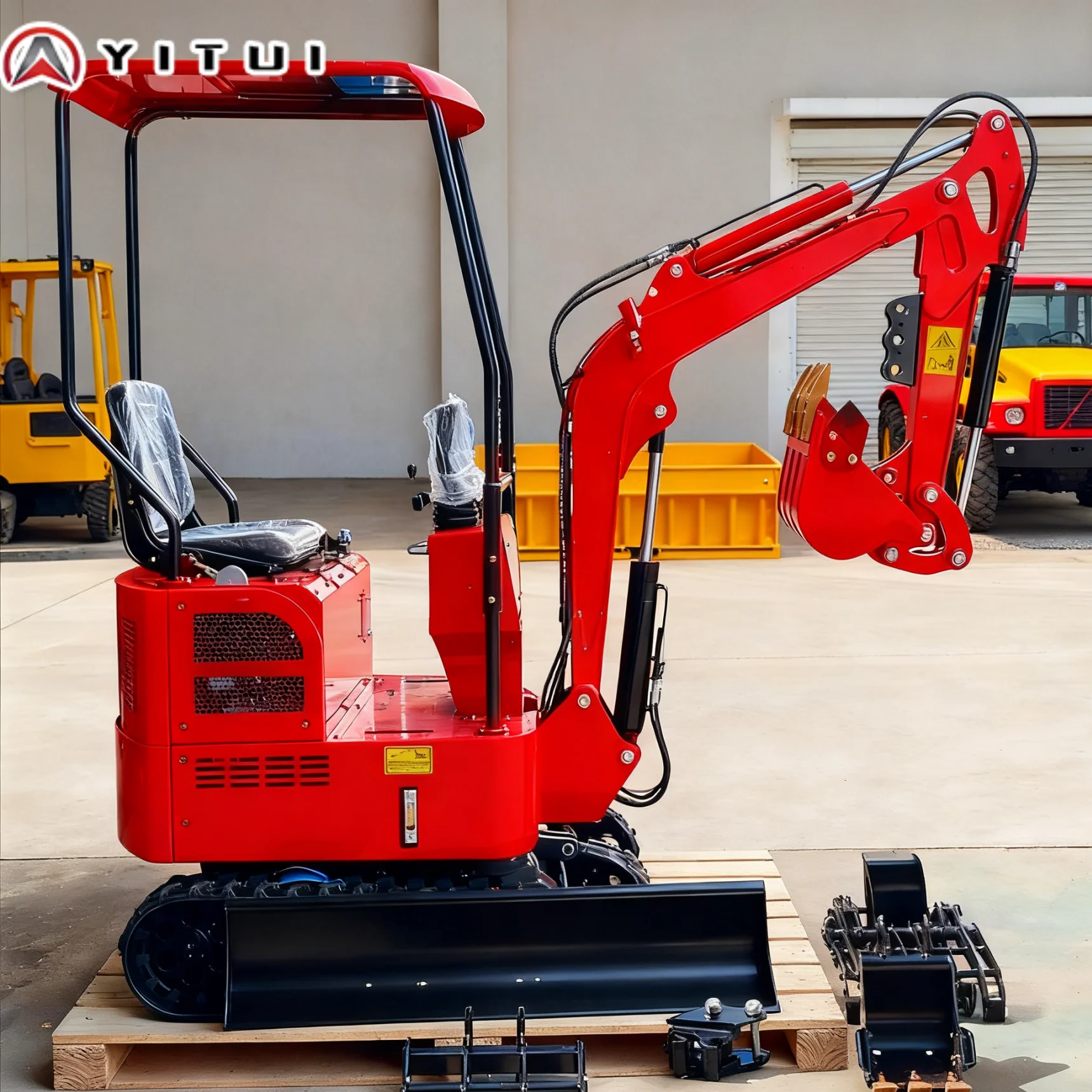 Customized 1.2Ton Mini Excavator Compact Construction Machinery with ...