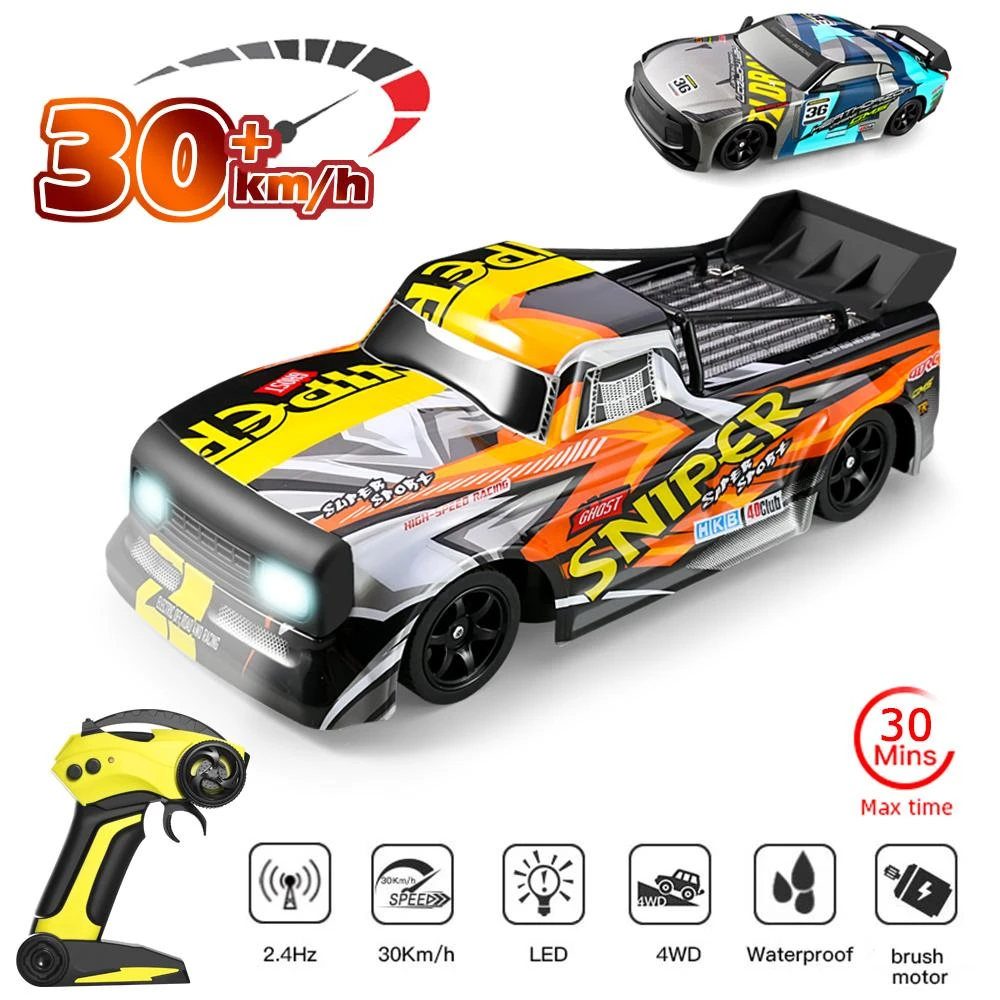1:18 H4 2.4G RC Car 30KM/H Remote Control 4WD Drift Race Car High Speed ...