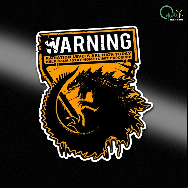 Monster Attack Warning Sign Reflective Car Stickers Electric Motorcycle ...