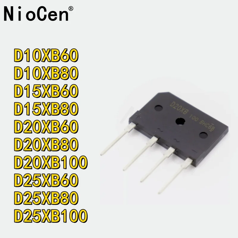 10pcs D10XB60 D10XB80 D15XB60 D15XB80 D20XB60 D20XB80 D20XB100 D25XB60 ...