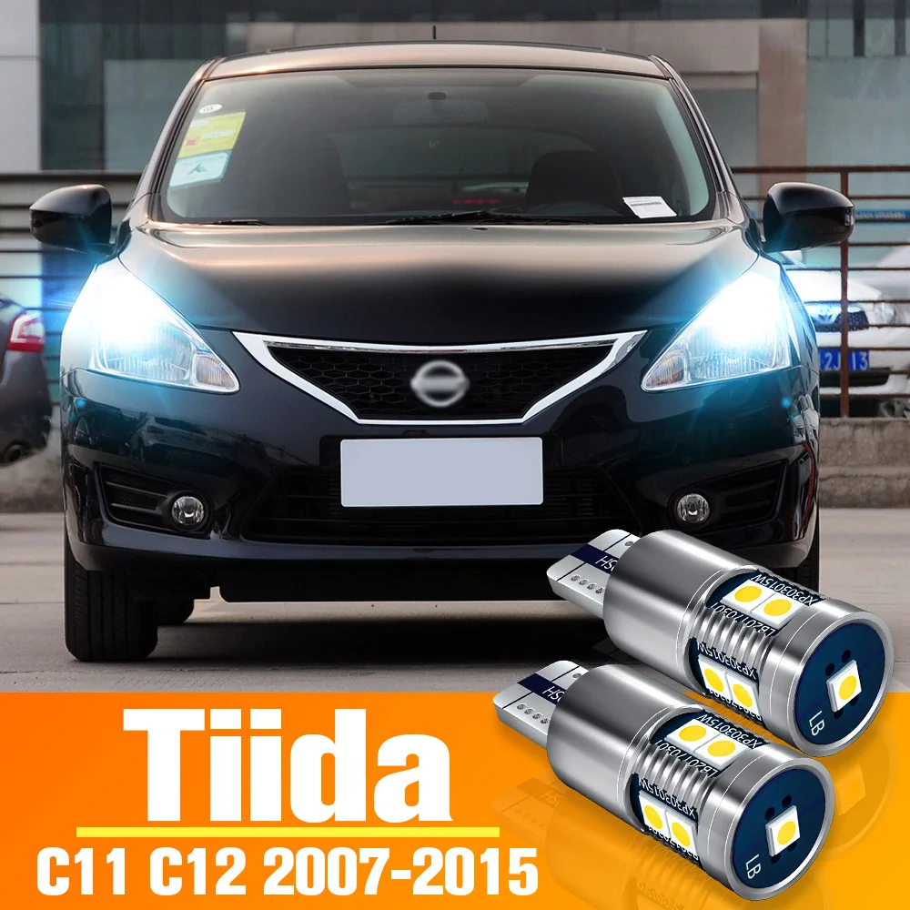 2pcs LED Parking Light Clearance Bulb Accessories For Nissan Tiida C11 ...