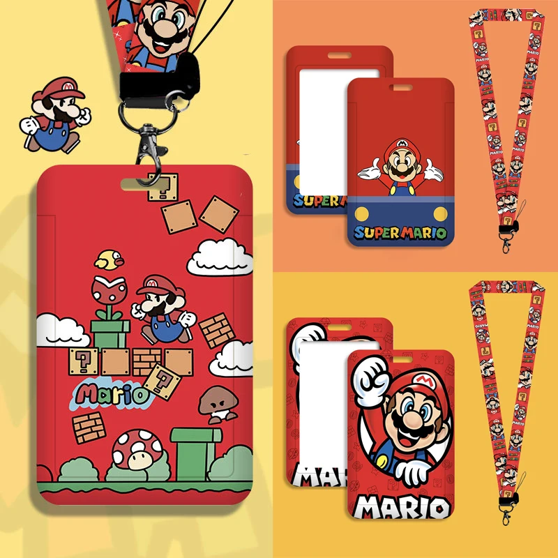 Super-Mario-Bros-Children-Bus-Card-Cover-Cartoon-Card-Holder-with-Neck ...