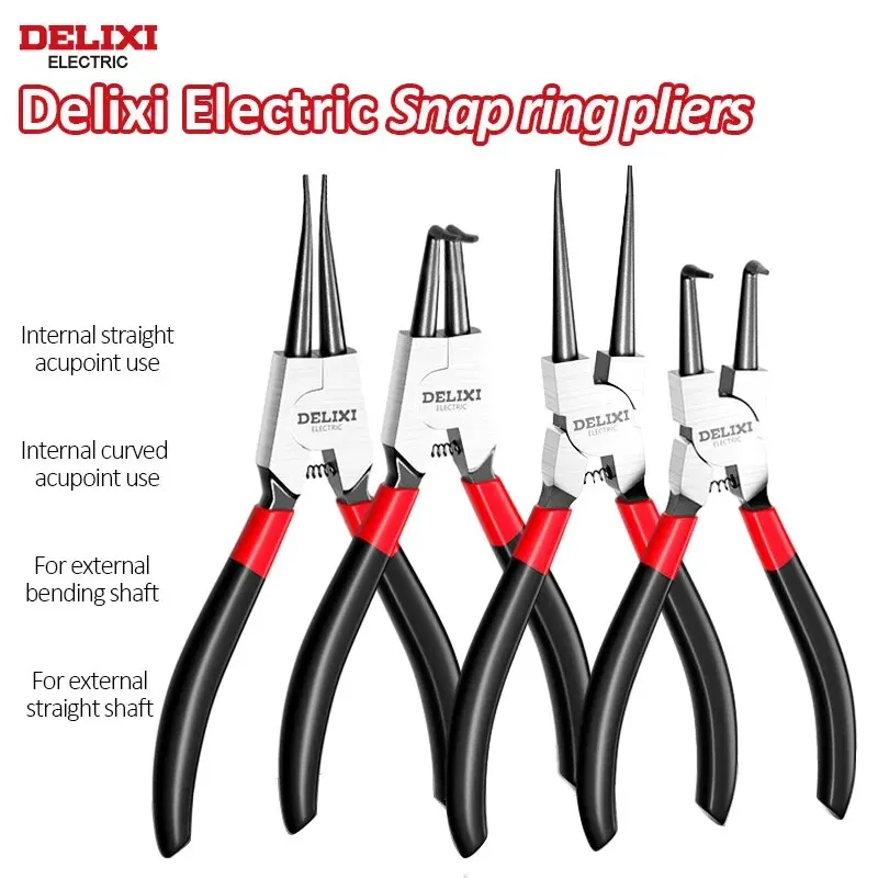 DELIXI-ELECTRIC-Snap-Ring-Pliers-7-Internal-External-Circlip-Pliers ...