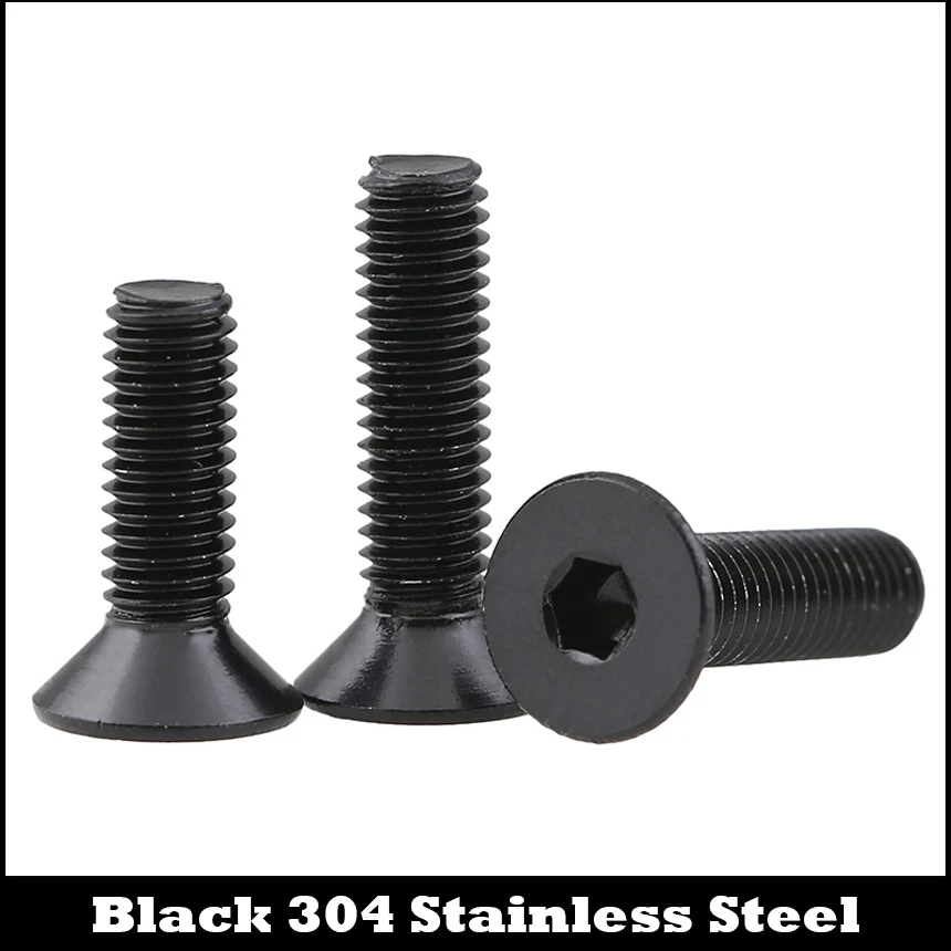 M3-M3-8-M3x8-M3-10-M3x10-M3-12-M3x12-Black-304-Stainless-Steel-DIN7991 ...