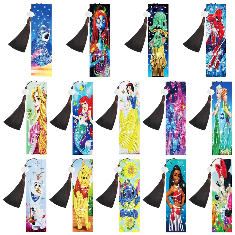 Disney Princess Minnie Diamond Painting Bookmark 5D DIY Special Shaped ...