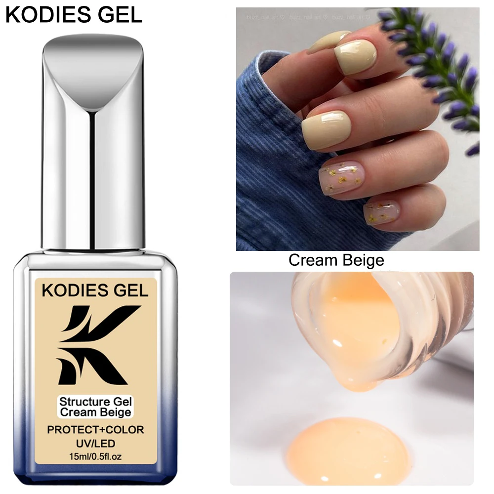 Kodies-Gel-Structuur-Rubber-Basisgel-Nagellak-Boter-Geel-Beige-Gel ...