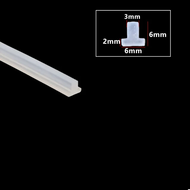 1-3Meter T Shape Silicone Sealing Strip Rubber Weatherstrip T-type ...