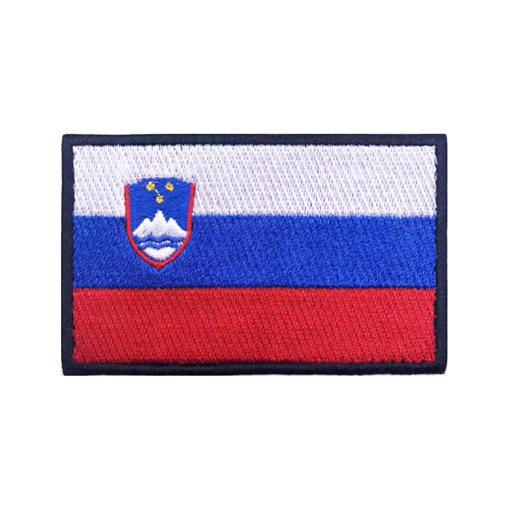 Slovenian-Flag-Slovenia-Patches-Armband-Embroidered-Patch-Hook-Loop-Iron-On-Embroidery-Badge ...