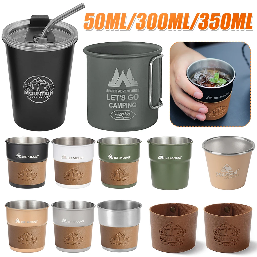 50ML-300ML-350ML-Stainless-Camping-Cup-Picnic-Coffee-Tea-Wine-Cup-With ...
