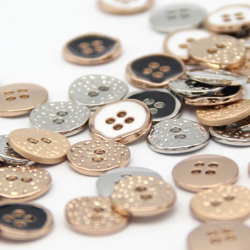 HENGC 11mm Small Kids Shirt Gold Metal Buttons For Clothes Women Cuff ...