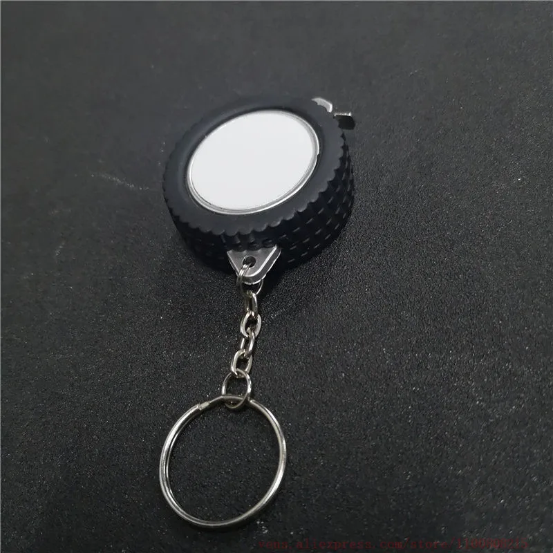 sublimation-blank-Small-tyre-tape-measure-ruler-keychains-key-ring-length-1M-consumables-20pcs ...