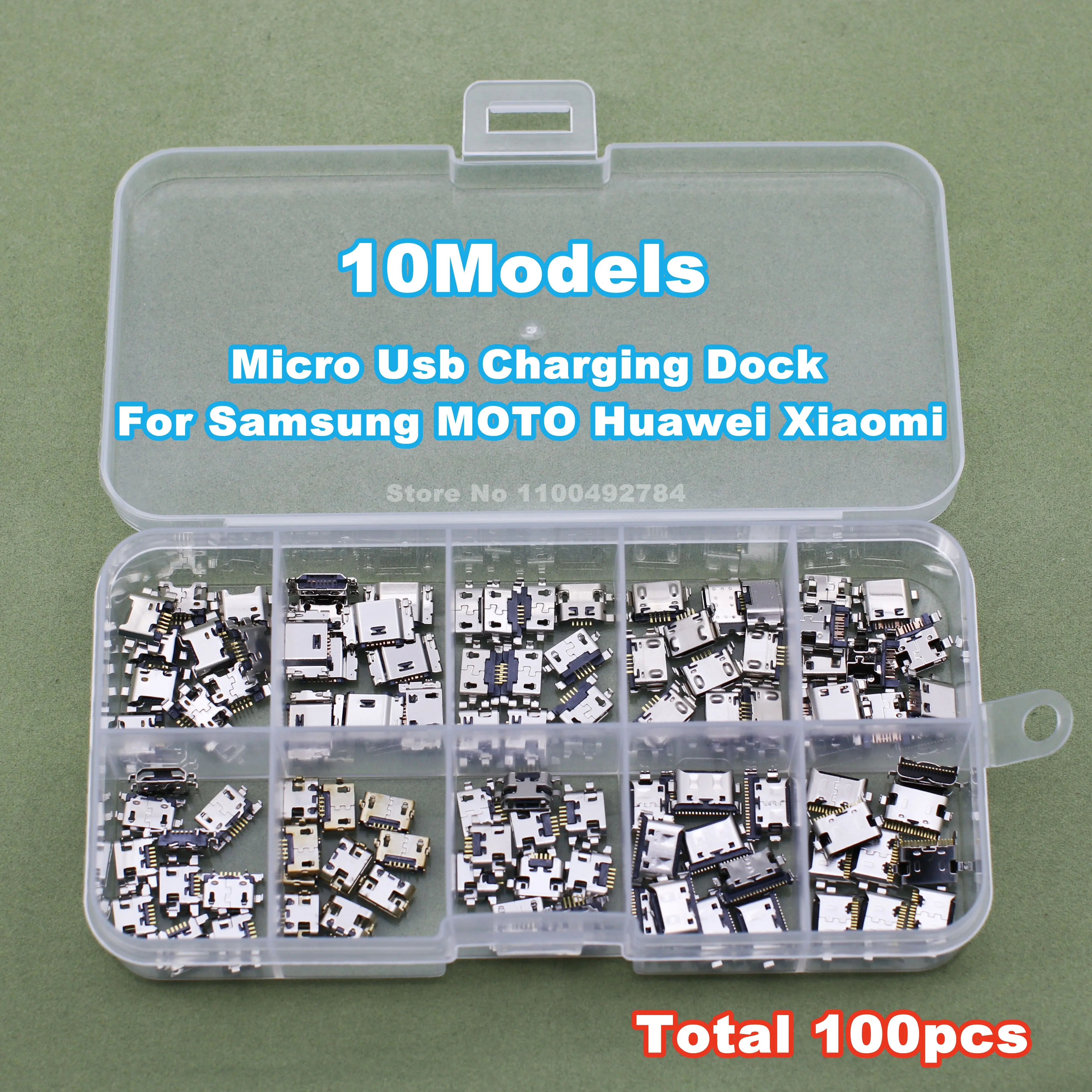 100Pcs-Lot-10Models-Micro-Usb-Charging-Dock-Connectors-5Pin-And-16Pin ...