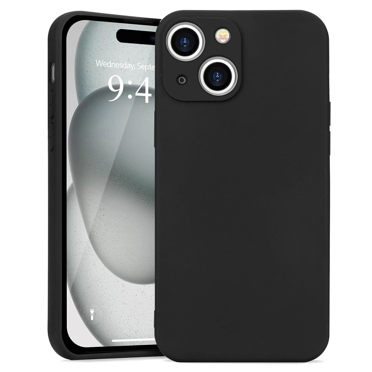 Capa-de-silicone-flex-vel-fina-de-luxo-para-iPhone-Soft-Black-Case ...