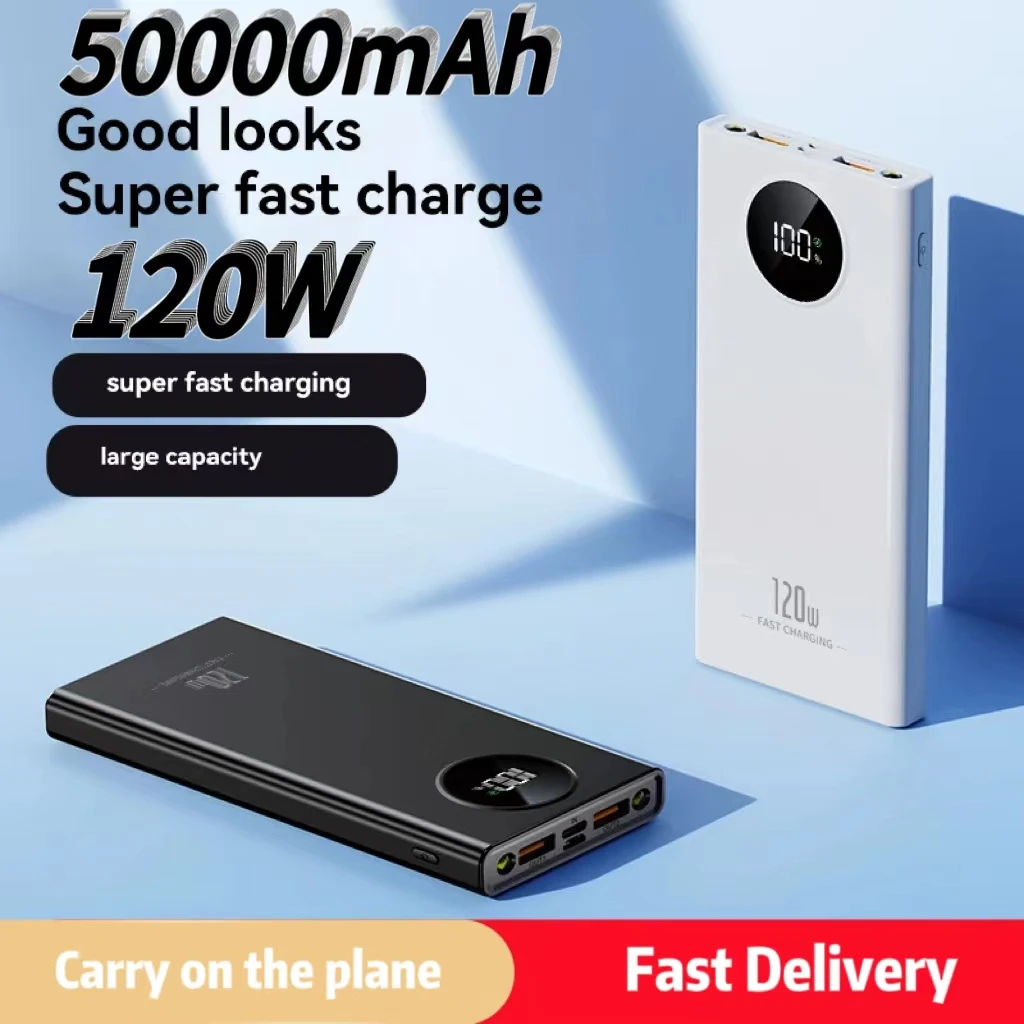 New-50000mAh-120W-Power-Bank-High-Capacity-Super-Fast-Charging-Capacity ...