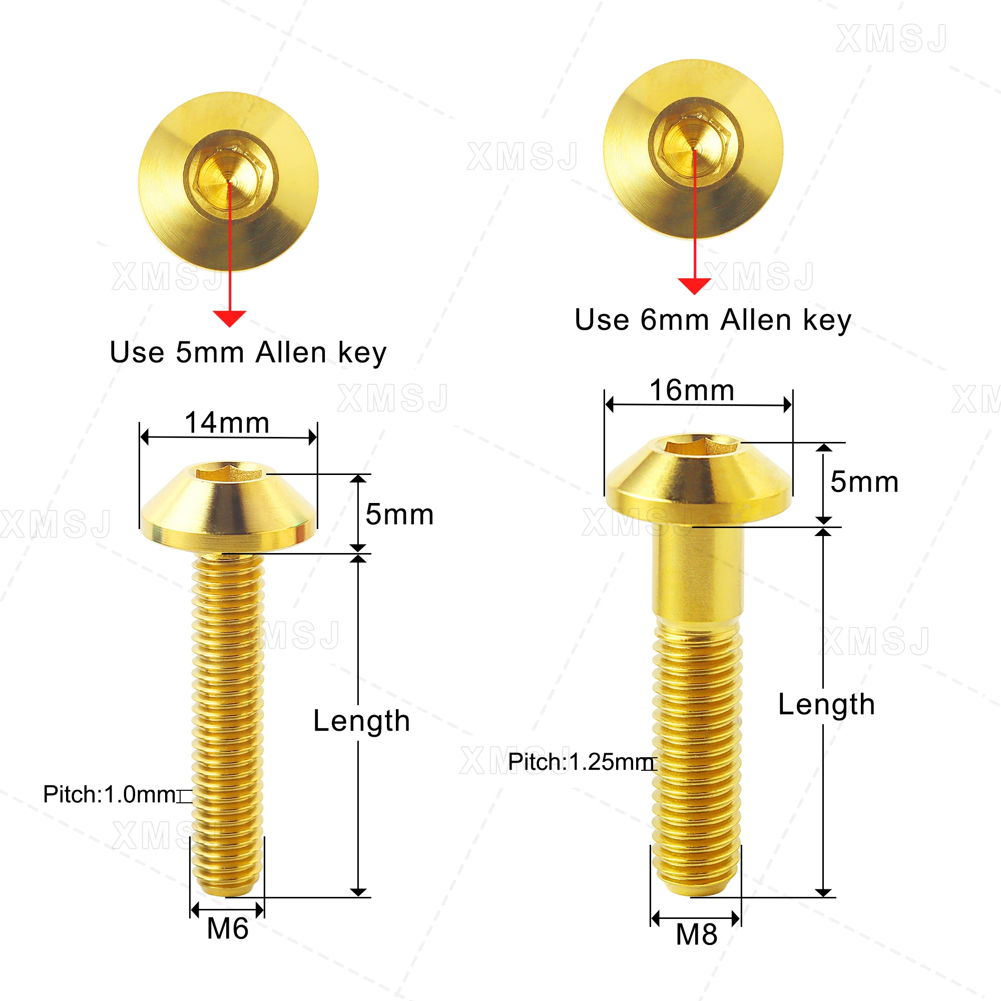 Титановые болты XMSJ M6 M8 для велосипеда 4 шт. | AliExpress