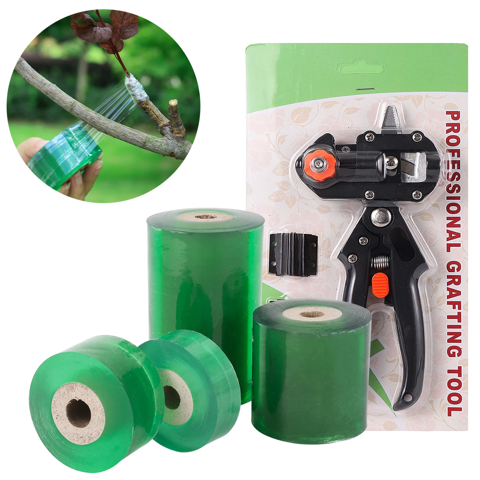 Width 20/30/60/100mm Stretchable Self-adhesive PE Grafting Tape Film ...