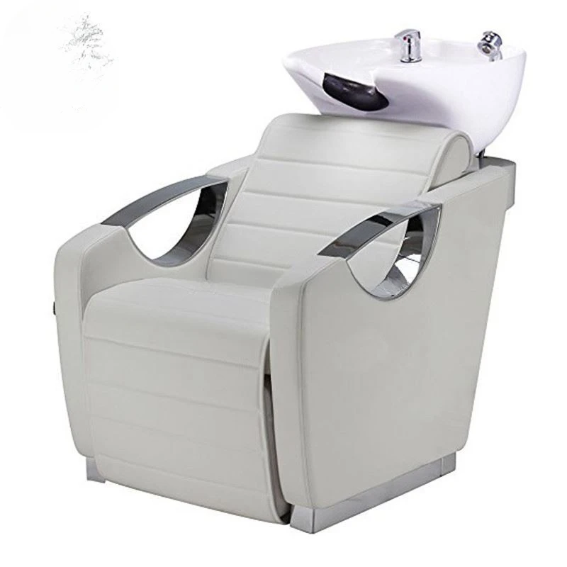 Salon-furniture-hair-washing-equipment-shampoo-bed-white-backwash-unit ...